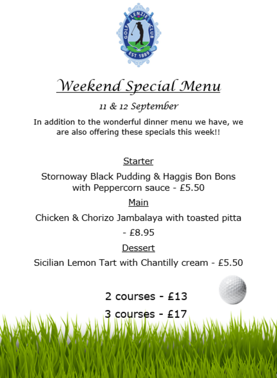 Catering :: Lenzie Golf Club